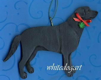 Black lab ornament | Etsy