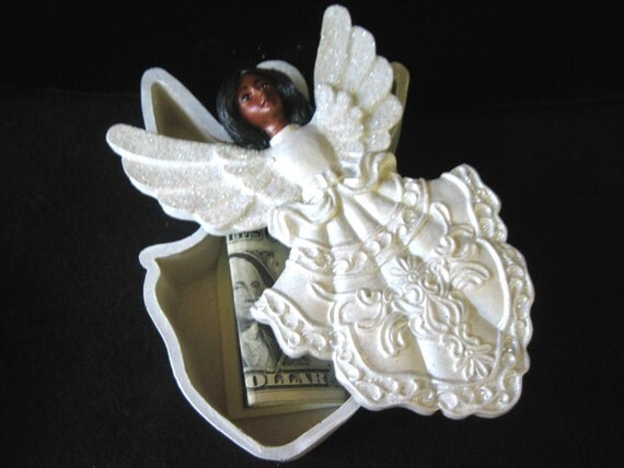 African American Angel Jewelry Box