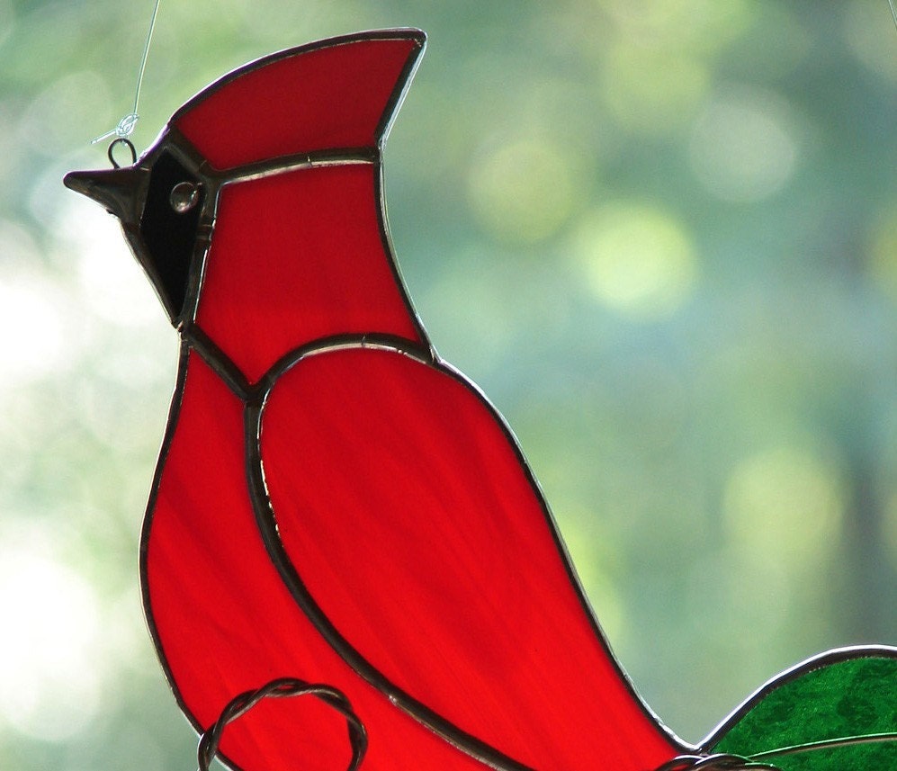 Stained Glass Cardinal