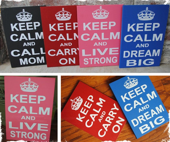 Keep Calm and Carry On Personalized Keep Calm Wood Sign