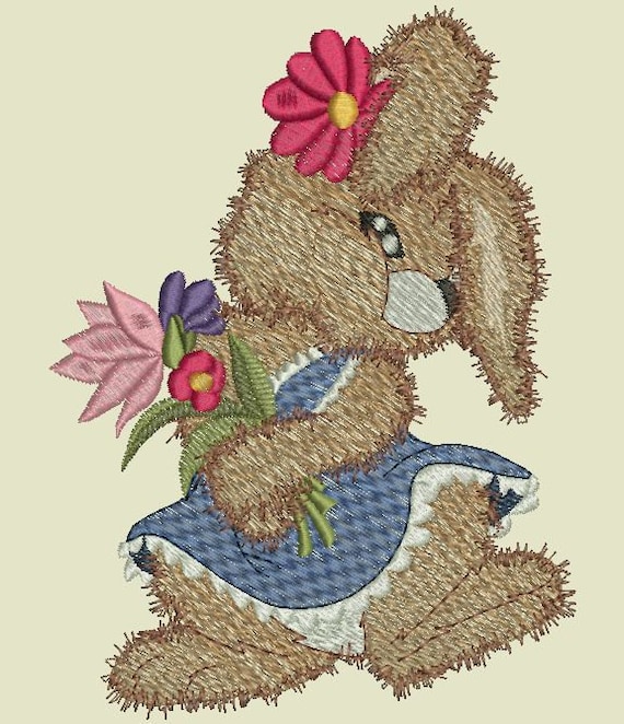 Realistic Bunnies Machine Embroidery Designs
