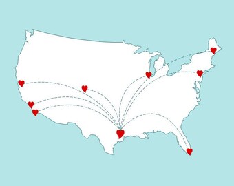 Popular items for love map on Etsy