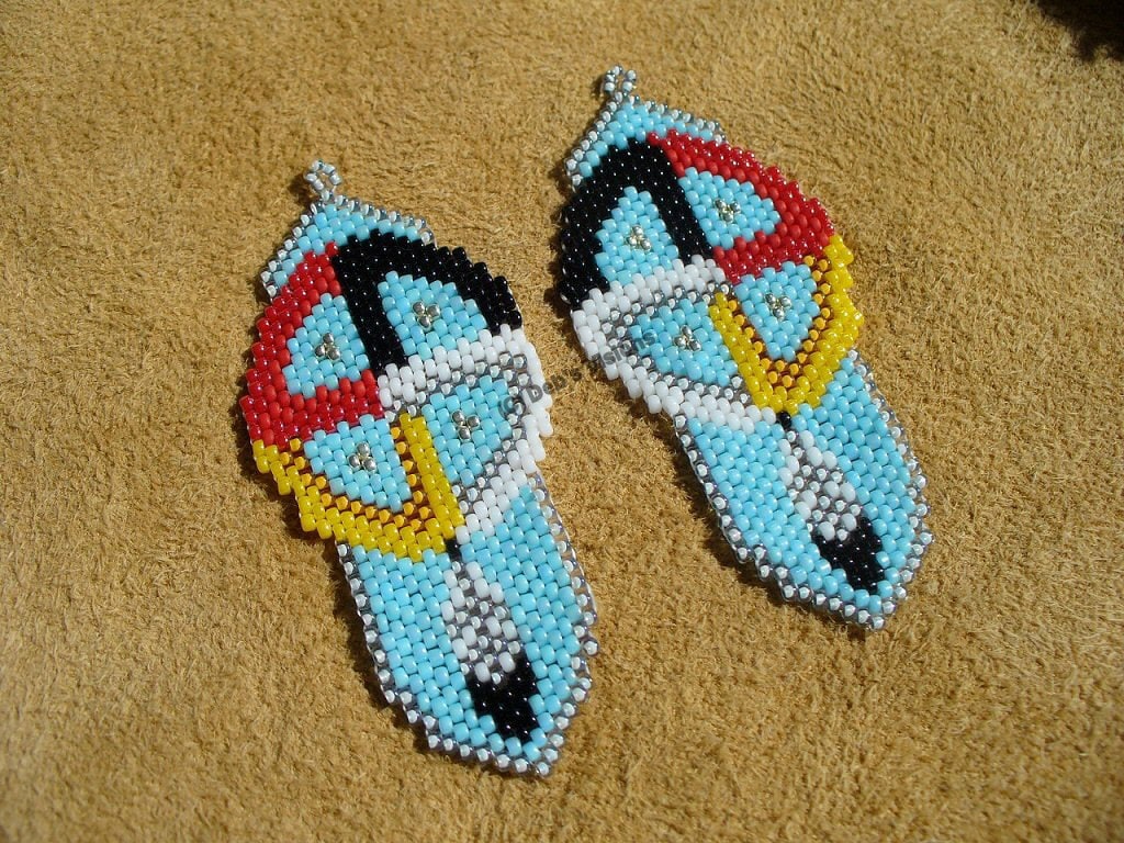 peyote stitch beaded Native American inspired Medicine Wheel