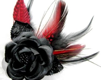 Rocker Rose Black Rose and Hot Pink by OriginalsByLynnette