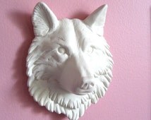 Popular items for ceramic wolf head on Etsy