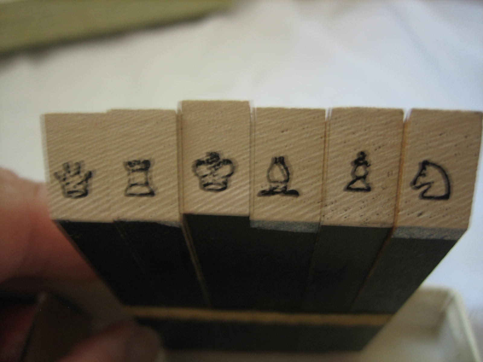 Chess rubber stamp set Vintage for chess diagrams