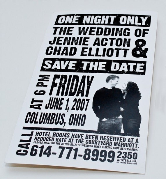 Items Similar To Save The Date Event Poster SAMPLE On Etsy