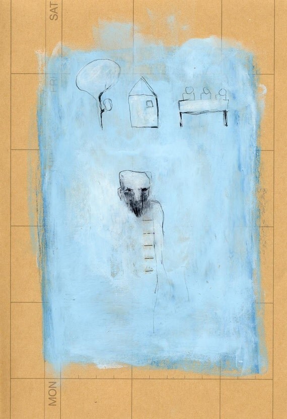 Items similar to Feeling blue print on Etsy