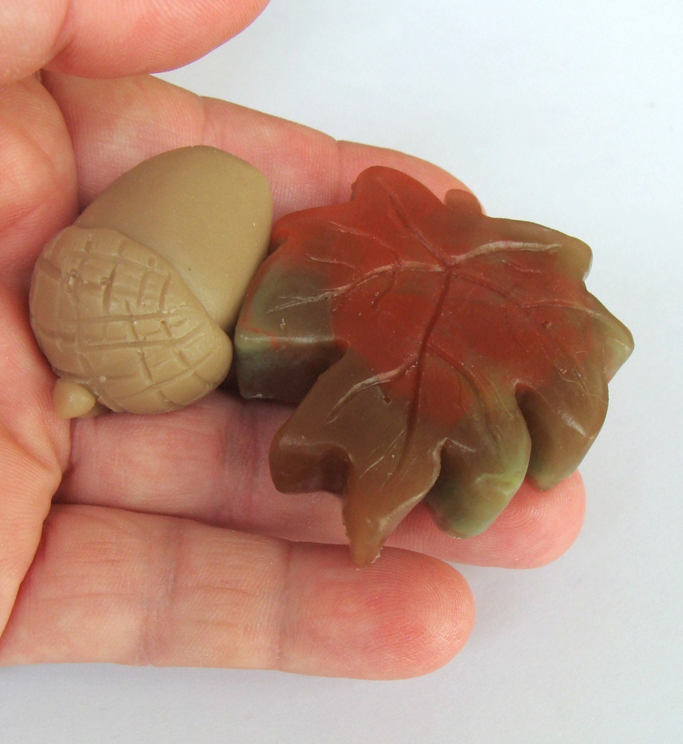 Fall Soap Leaves Scented Set of 3 Leaves and 3 Acorns Hostess