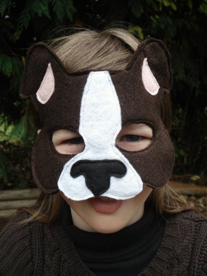Dog Mask Puppy Mask Animal Mask Felt Mask Pretend Play