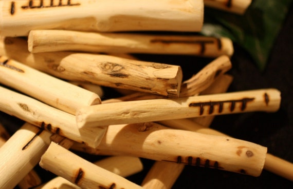 Celtic Tree Ogham staves made with by greenwomancrafts on Etsy