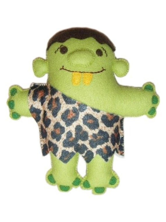 Items similar to Green Felt Troll Monster Doll - Trevor on Etsy