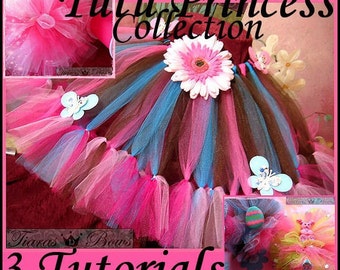 Instant Download - No sew petti style tutus, puff bows- Beginner Patterns - Tutu Instructions ...