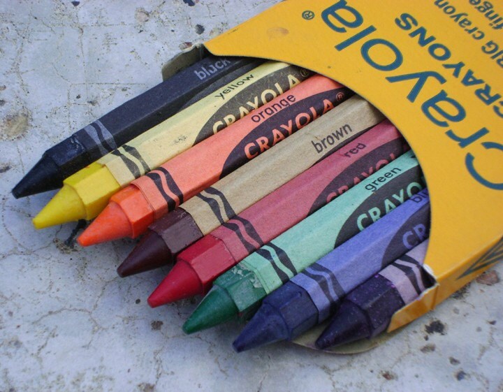 Vintage Old School Jumbo Crayons BACK TO SCHOOL Crayola