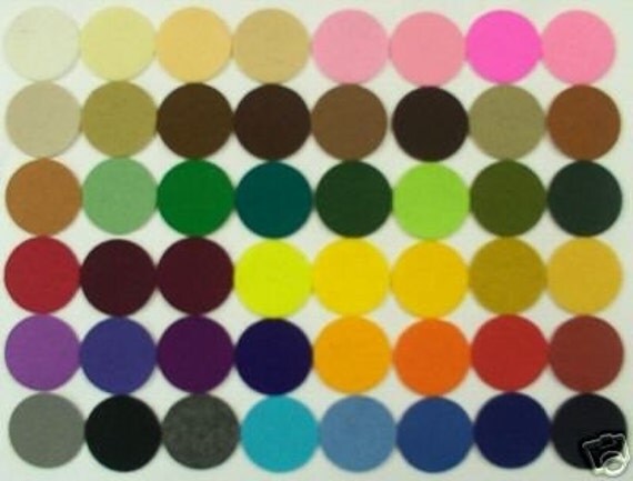 SELF ADHESIVE STICKER / STICKY BACK WOOL FELT DOTS You