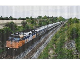 Steam Train sideways bead pattern for loom or peyote