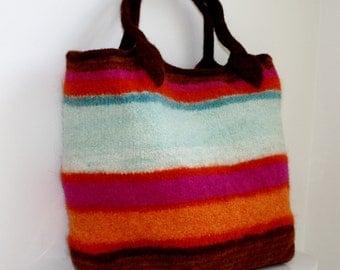 Items similar to Crocheted Felted Tote Bag Pattern PDF on Etsy