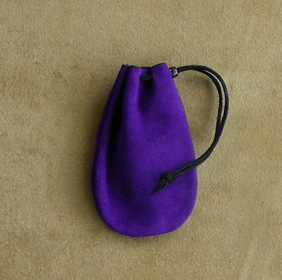 Leather Drawstring Pouch Drawstring Bag Suede Pouch