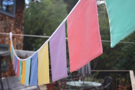 Square Bunting Flag Banner Custom Colors Solid Fabric Extra