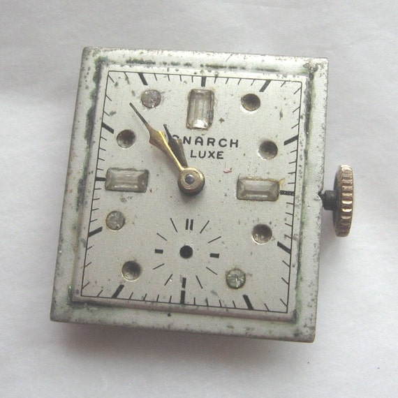 Vintage Watch Guts Monarch Deluxe 17 Jewels NOW RESERVED 4