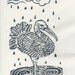 Shang Yang the Bird that Makes the Rain Linocut Imaginary