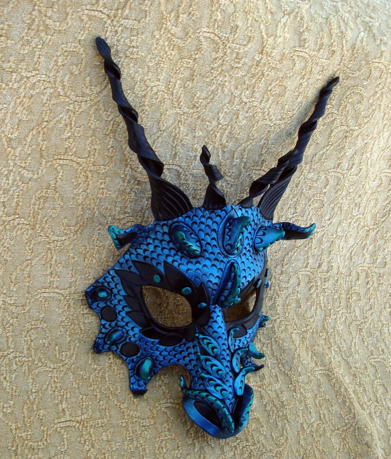 Dragon Of Thorns version 1... original mixed media dragon mask