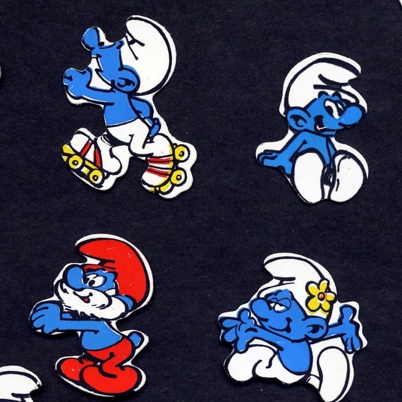 Vintage Smurf Colorforms Set of 17