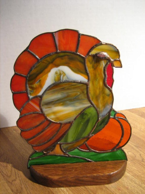 Stained Glass Turkey Thanksgiving Decoration Turkey Suncatcher