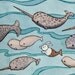 Arctic Print Narwhals Bunny Ocean Art by SepiaLepus on Etsy