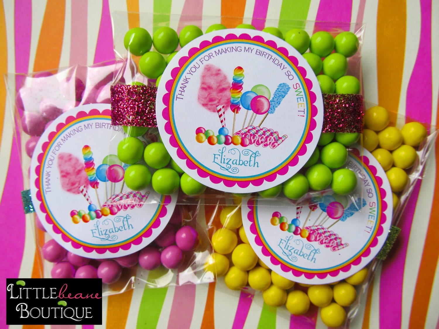 Candy Stickers Candy CircusSweet shop Birthday party