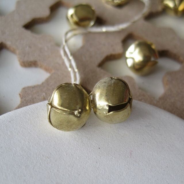 Jingle All The Way Ornament With Text And Gold Bells By