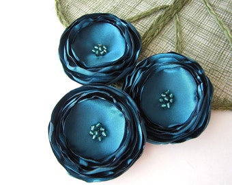 Large fabric flowers big flowers flower appliques rose by Juja