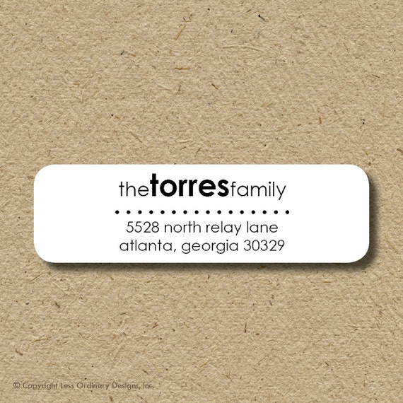 Modern return address labels custom address stickers