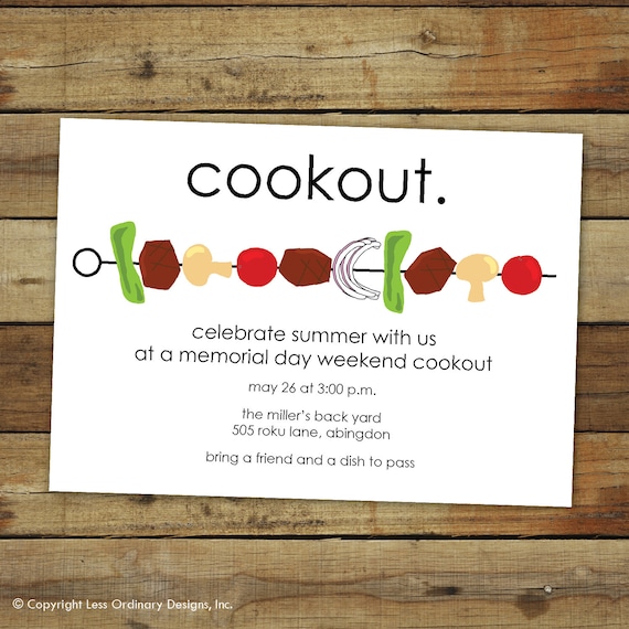 Cookout Invitation Wording Samples