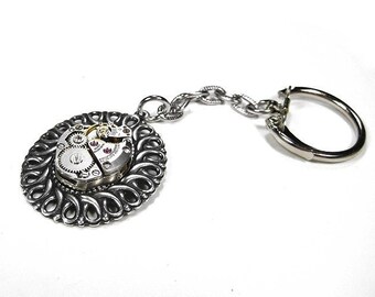 Popular items for steampunk key ring on Etsy