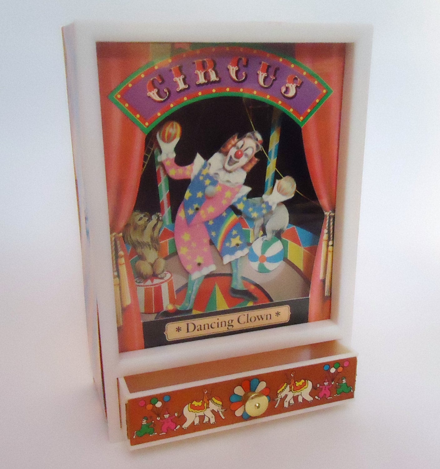 Vintage 1981 CIRCUS Dancing Clown Music Box