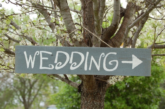 Hanging Wedding Sign Door Sign Tree Sign Fence by TRUECONNECTION