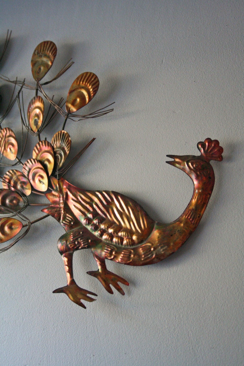Vintage Peacock Wall Decor By Modishvintage On Etsy