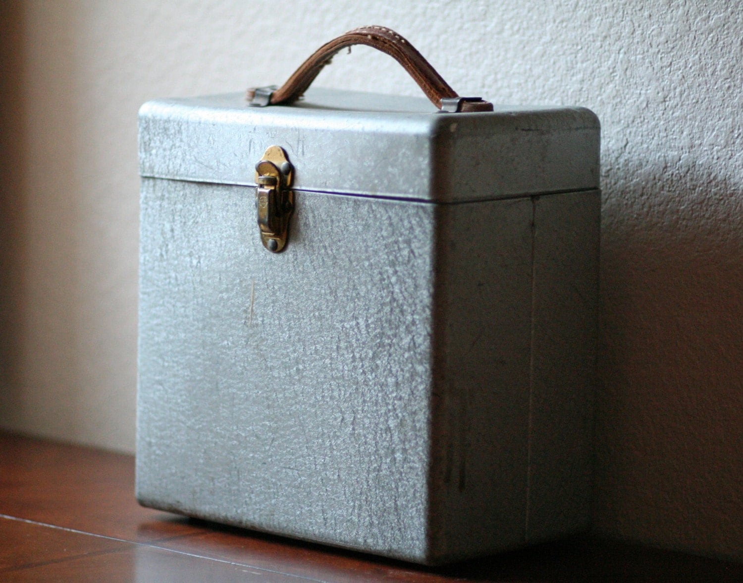 reserved.....vintage portable galvanized metal file box