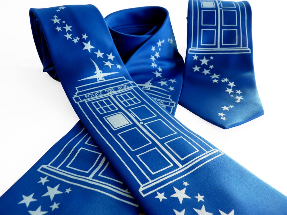 Bigger on the Inside Tie Doctor Who TARDIS Inspired Tie