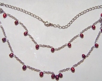 Jude wire-wrapped and beadwoven necklace