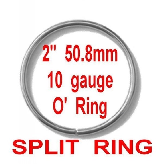 Metal Split O Ring 2 inch 10 PIECES NICKEL Plate Finish