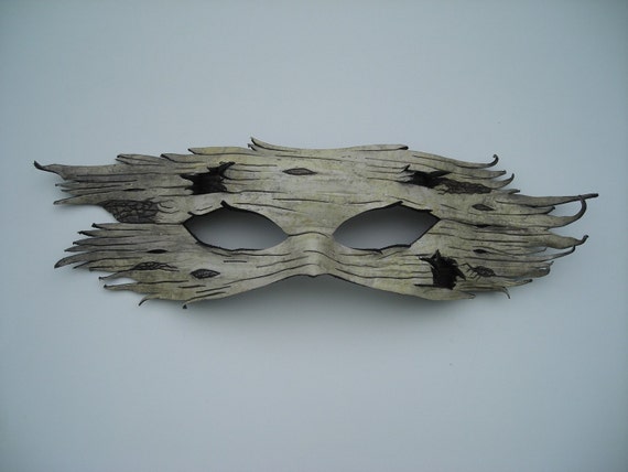 Birch bark mask by wingandtalon on Etsy