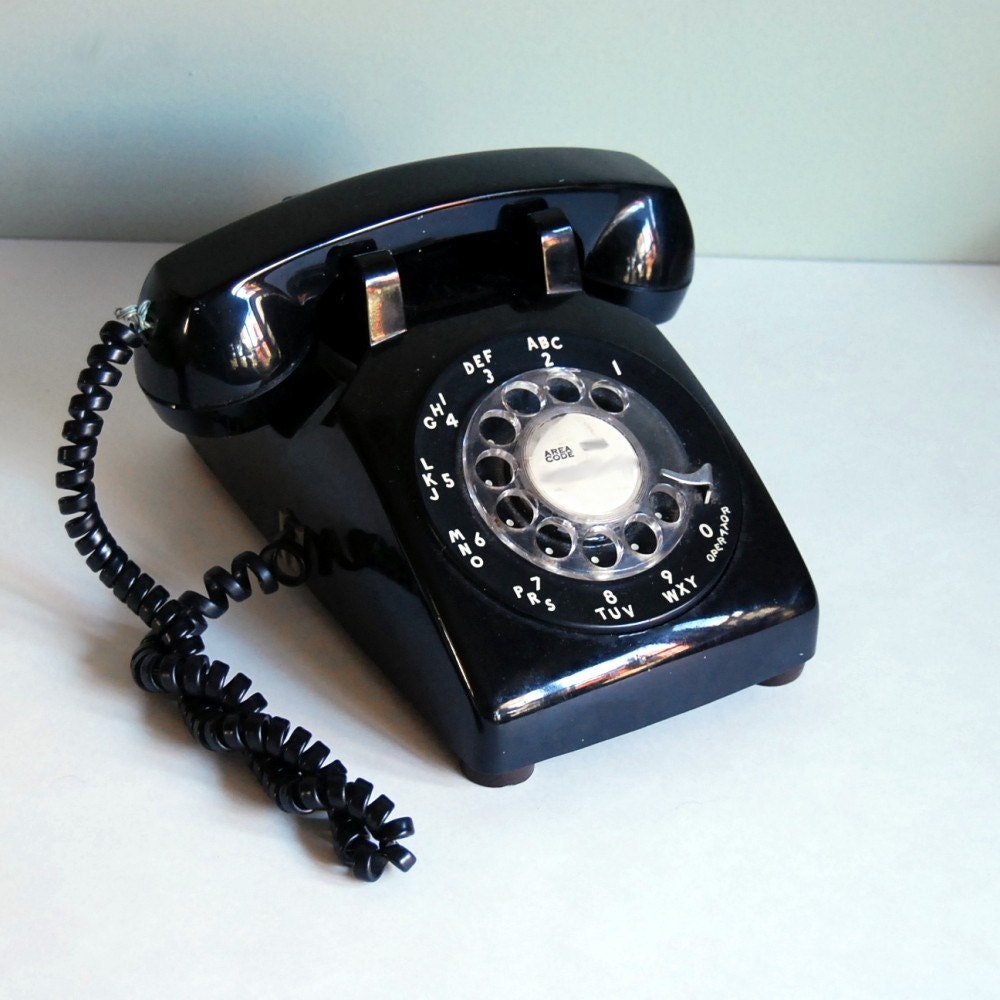 Bell System 500 DM 500DM Rotary Black Vintage Telephone