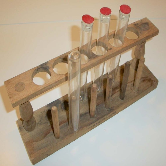 Vintage Test Tube Drying Rack Ready to RePurpose or Thrill