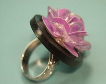 Unique plastic flower ring related items | Etsy