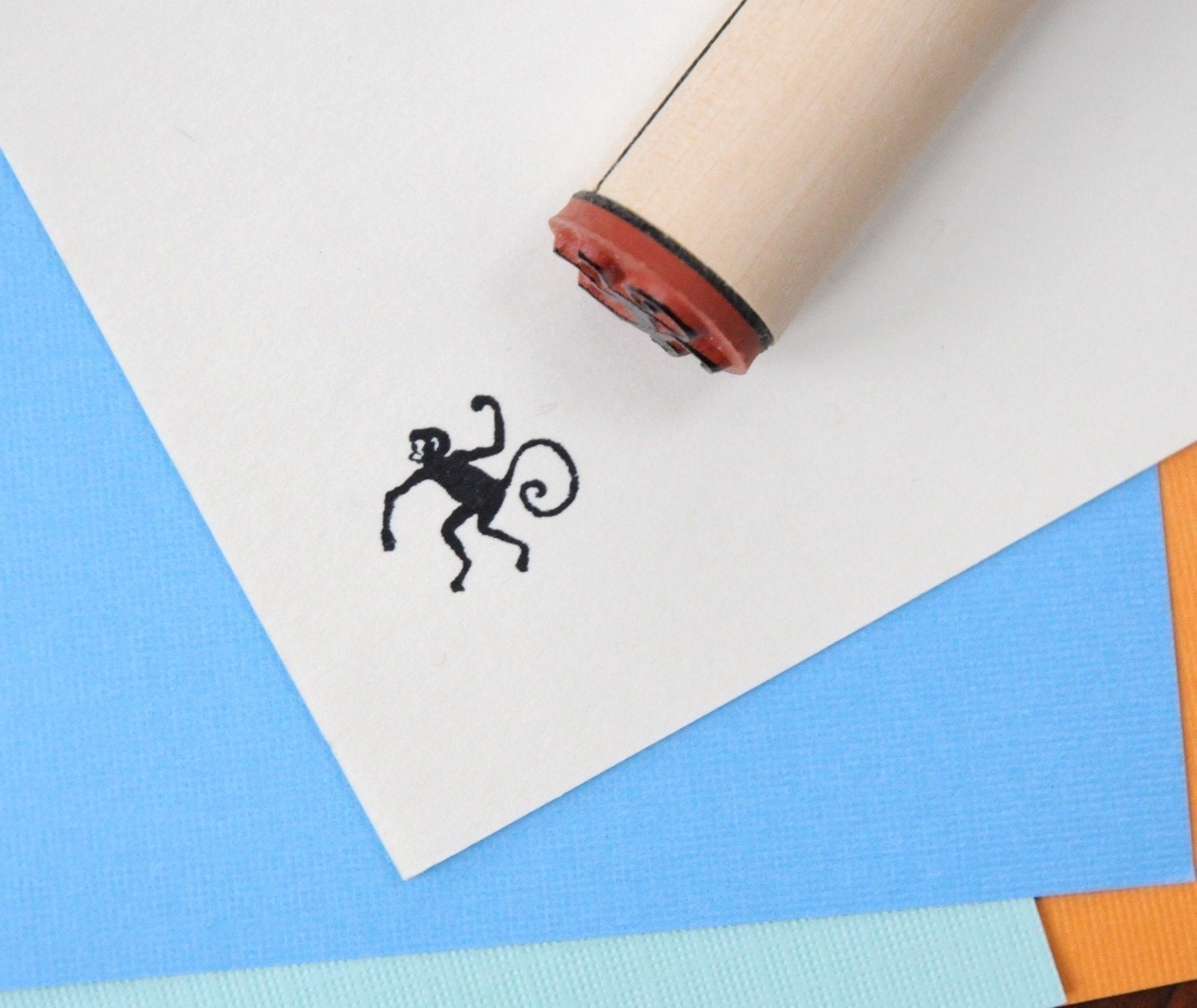 Monkey Rubber Stamp