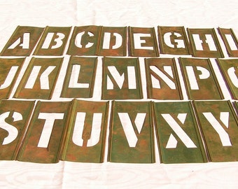 Vintage Brass Stencil Letter 4 1/2" Tall 2 1/2 Inch Letter size Choose ...