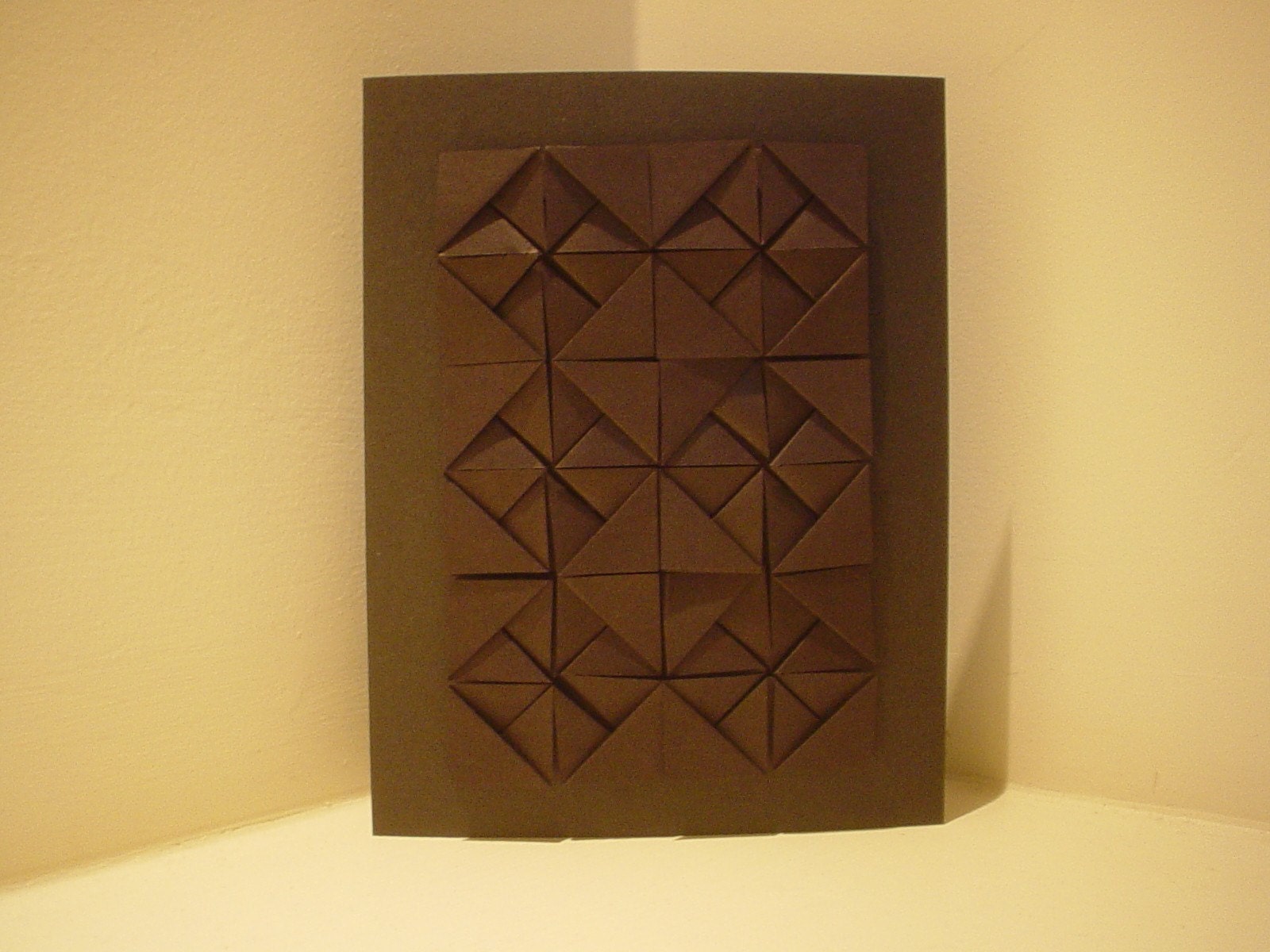 Simple Black Squares Origami Cards G