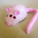 Lab Rats White Mouse Toy Stuffed Animal